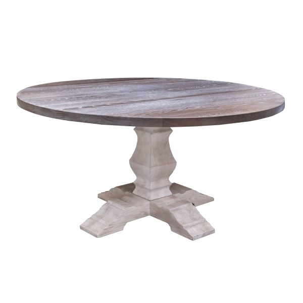 BENCHMADE TAVERN CUMBER OAK ROUND DINING TABLE | Adcock Furniture & Design