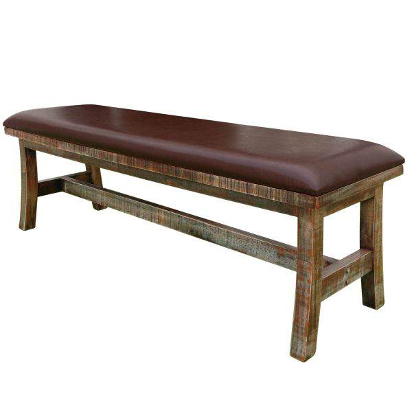 ANTIQUE MULTICOLOR DINING BENCH | Adcock Furniture & Design