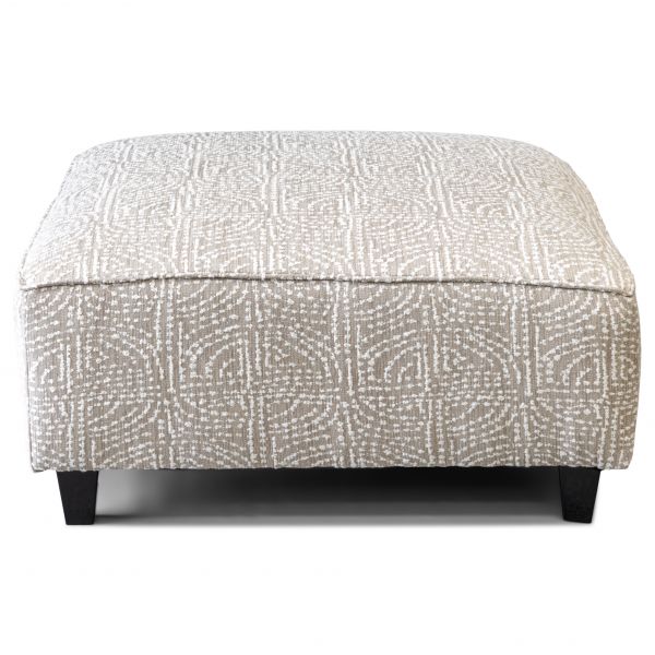 ALLEGORY LINEN OTTOMAN | Adcock Furniture & Design