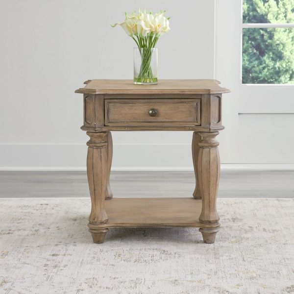 MAGNOLIA MANOR NATURAL END TABLE | Adcock Furniture & Design
